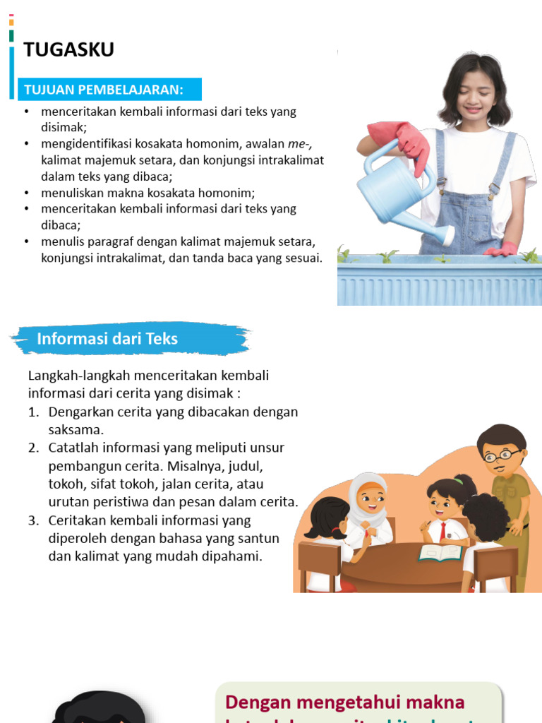 Rangkuman Keseluruhan Materi Bahasa Indonesia Bab 2 Tugasku | PDF