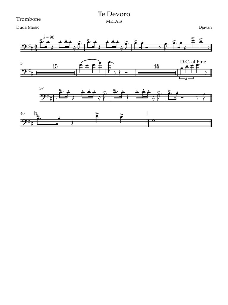 Te Devoro - Trombone | PDF