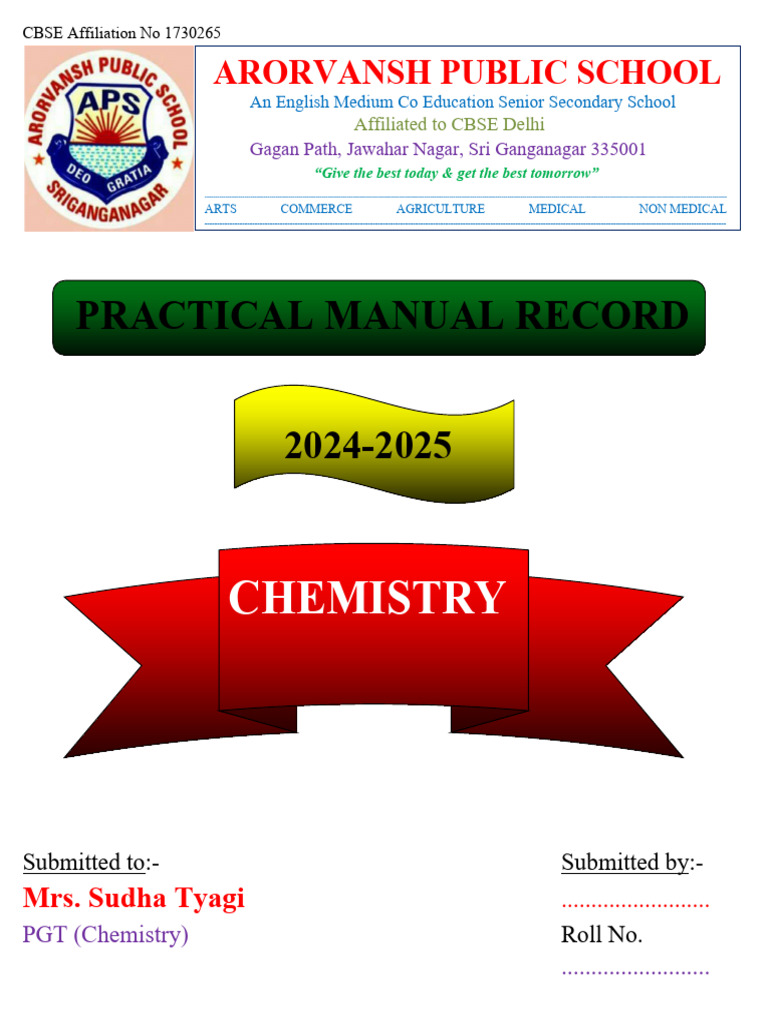 Practical Manual Record Front | PDF | Secondary Education | Schools