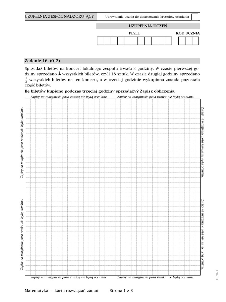 Karta Rozwiazan Zadan Otwartych | PDF
