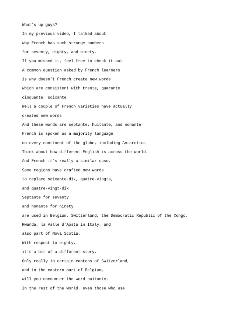 (English) Understanding French Numbers - 70 (Soixante-Dix), 80 (Quatre ...