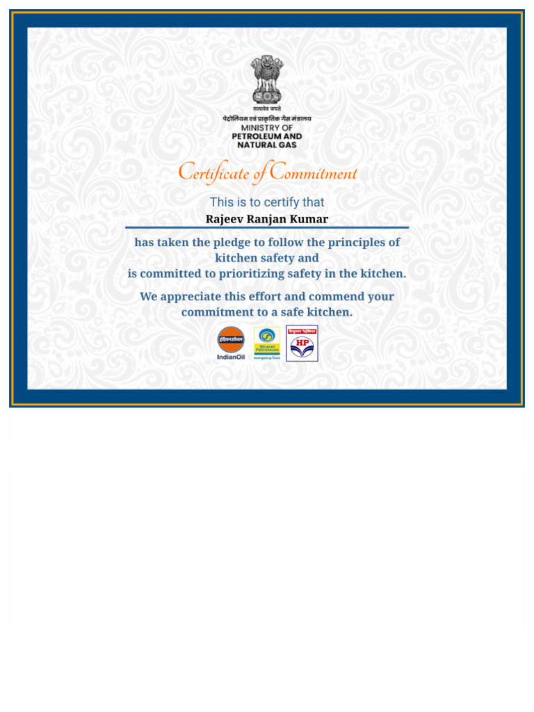 Safety Pledge Certificate | PDF