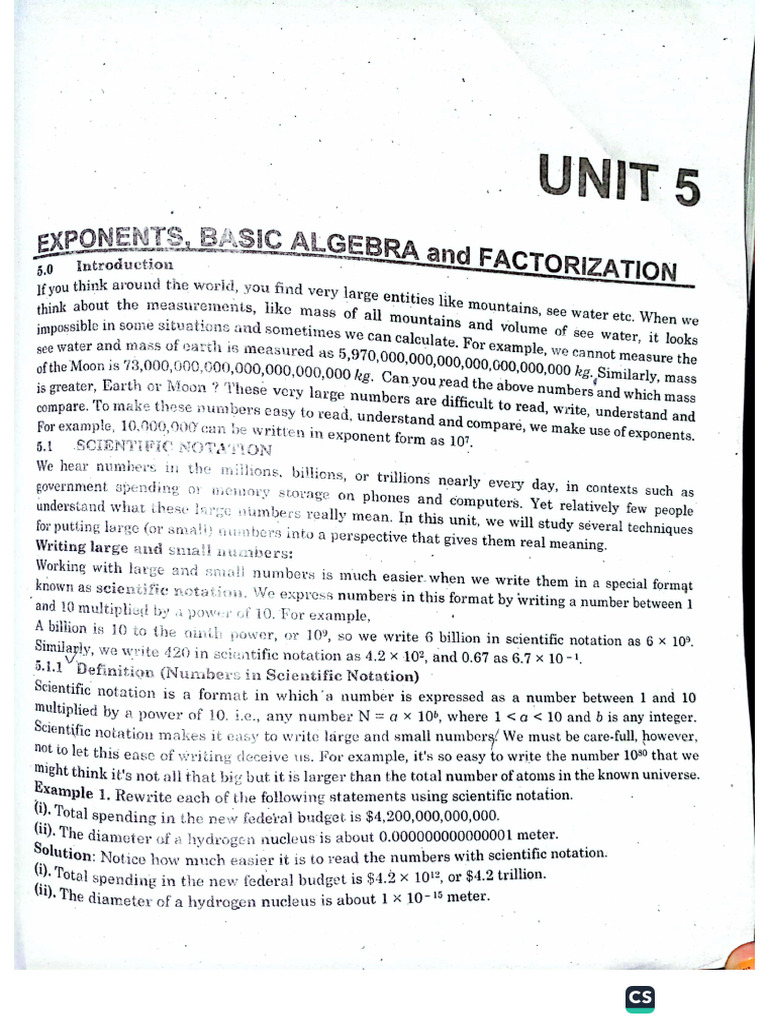 Algebra and factorization | PDF