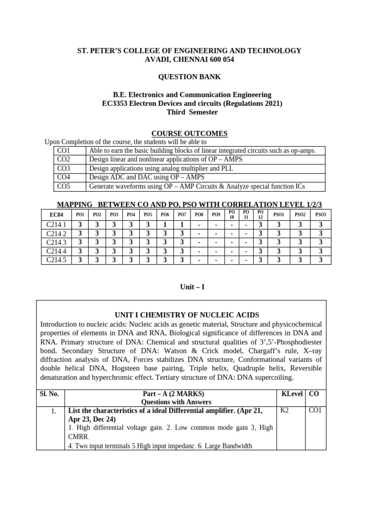 Question bank format | PDF | Dna | Nucleic Acids