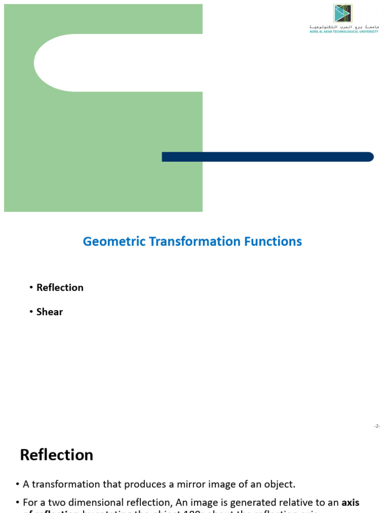 Geometric Transformations in Graphics | PDF | Cartesian Coordinate ...
