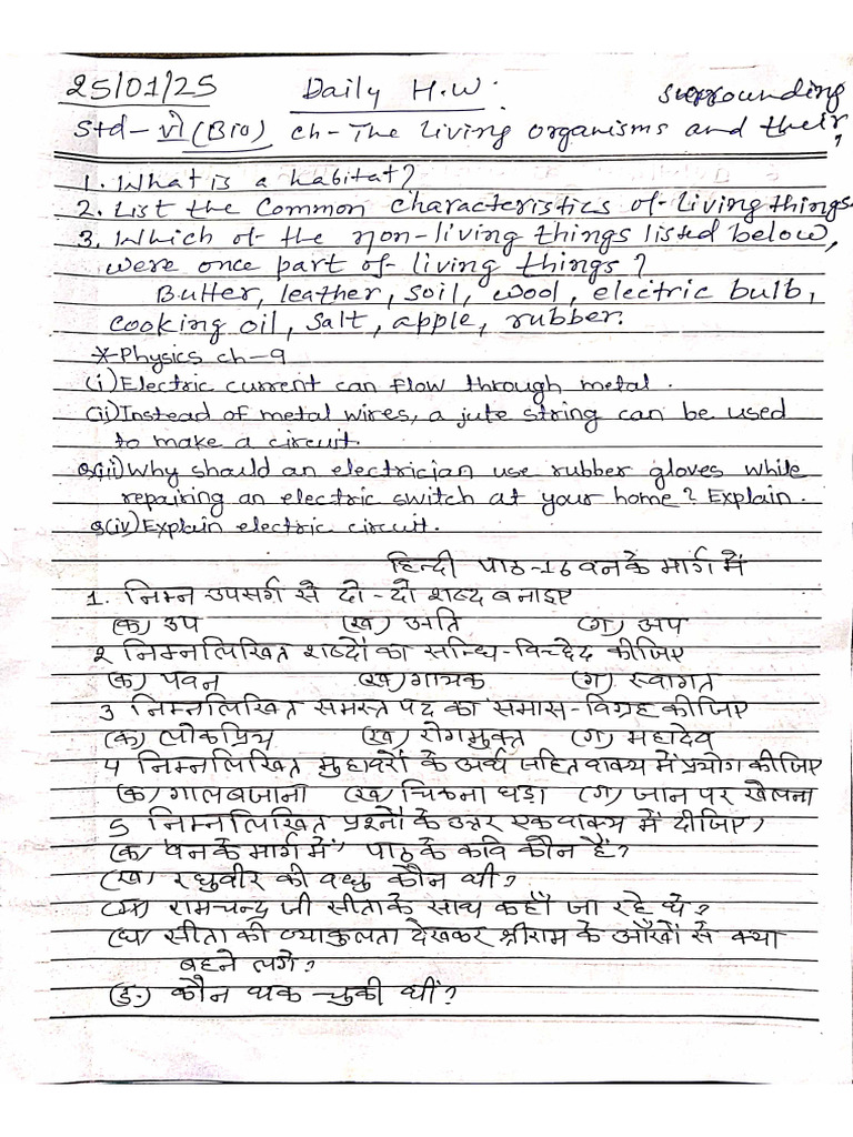 Std Vi Homework 3 Pdf