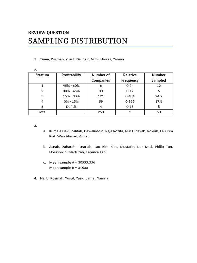 CHAPTER 1 Sampling Distribution | PDF