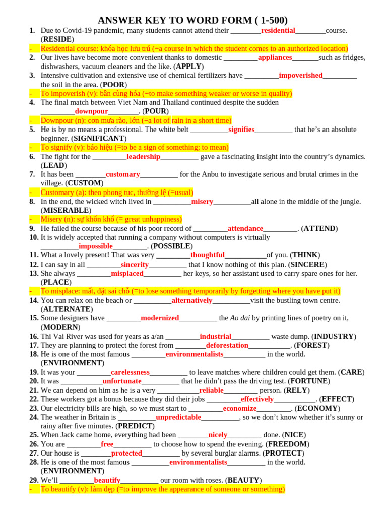 WORD-FORM-1-500KEY | PDF