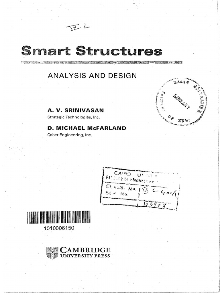 Smart Structures Analysis and Design Srinivasan 2001 | PDF