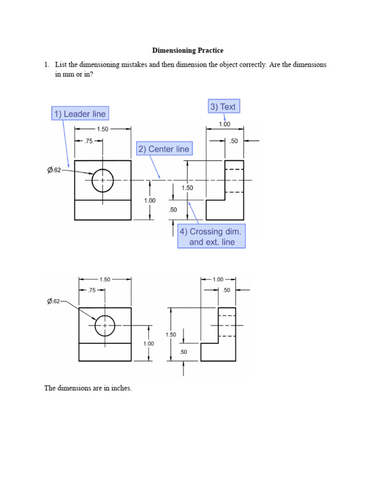 W5 Dimensioning Practice_answer | PDF