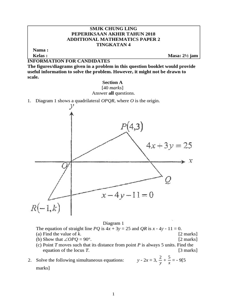 Add Maths 2 | PDF | Circle | Line (Geometry)