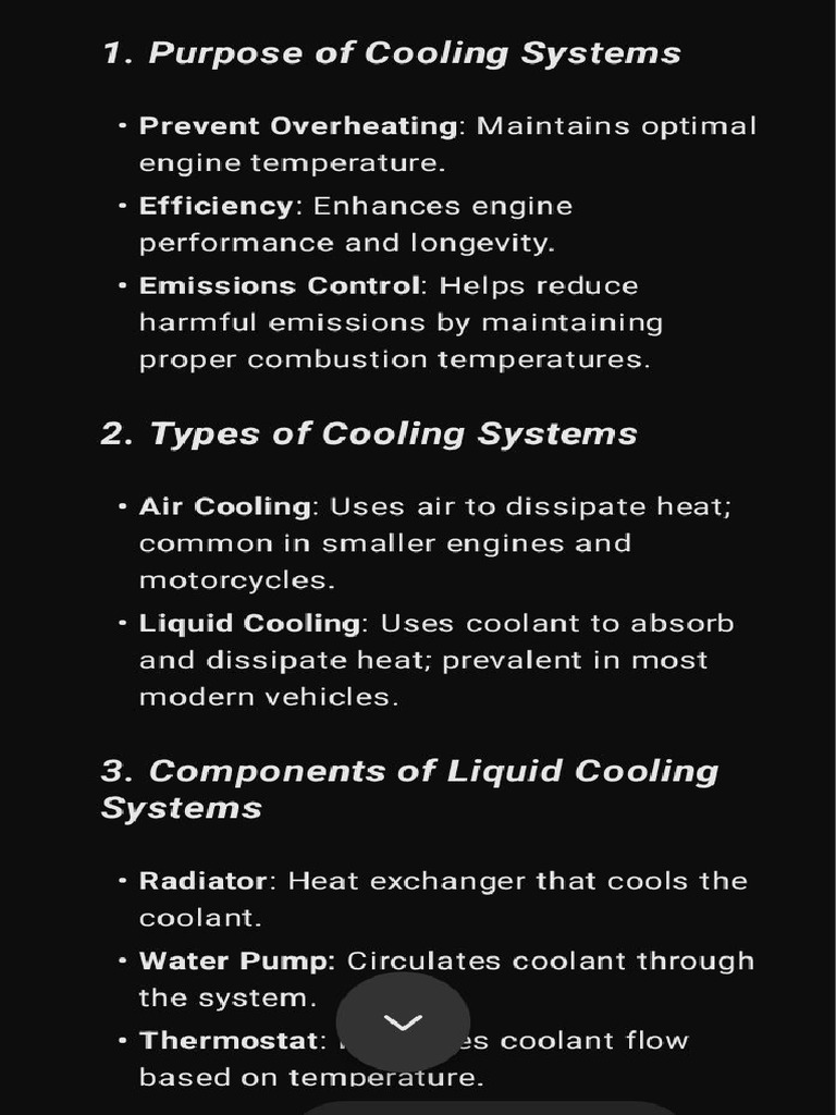 Cooling System Notes | PDF