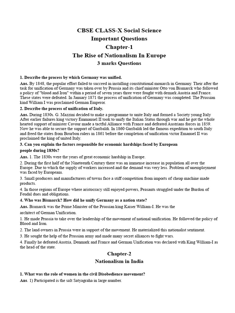 CBSE CLASS 10 Important Questions | PDF | Loans | Banks