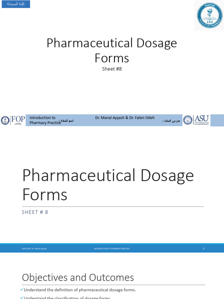 8.pharmaceutical Dosage Forms | PDF | Tablet (Pharmacy) | Topical ...