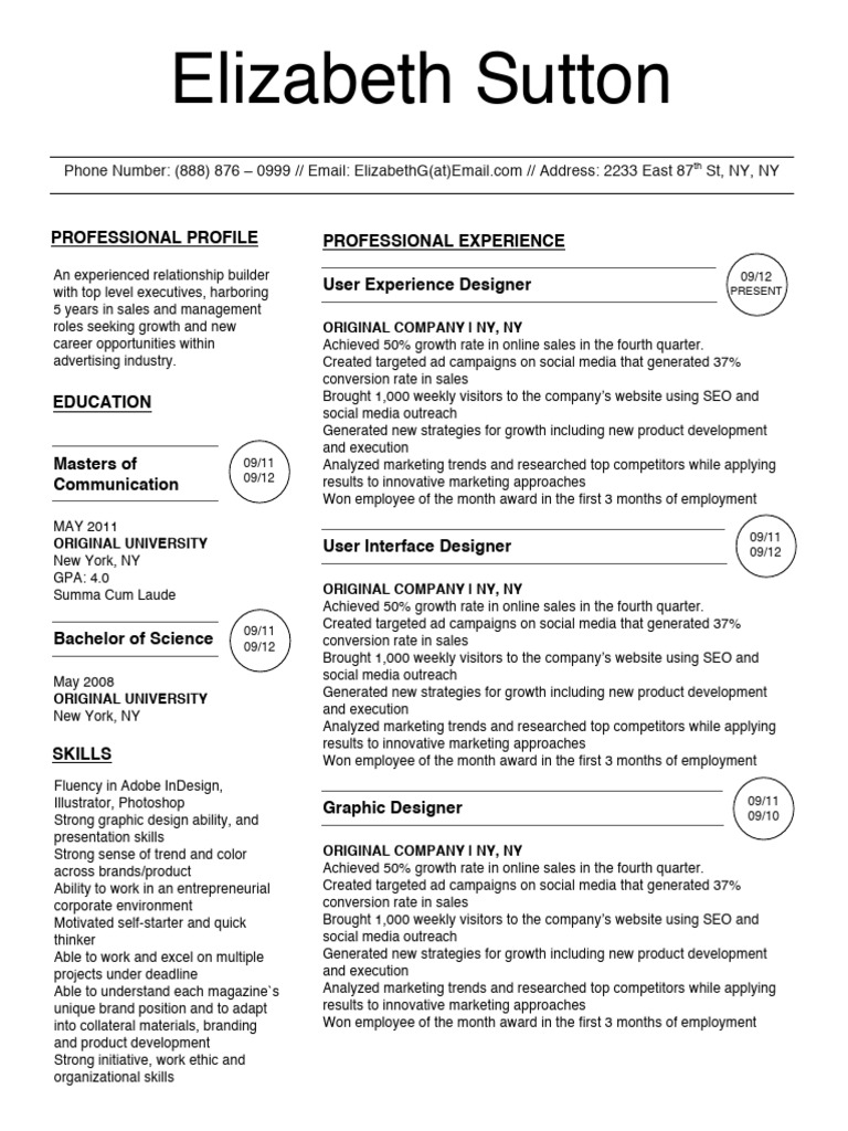 Elizabeth Sutton Resume Template | PDF | Social Media | Popular Culture & Media Studies