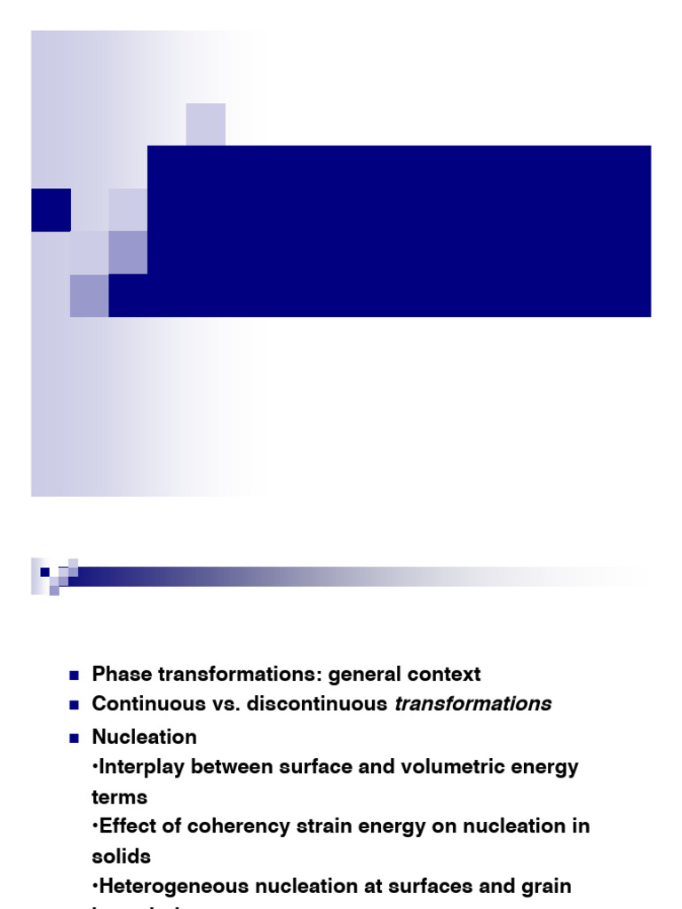 Phase Transformation 234 | PDF | Nucleation | Phase Transition