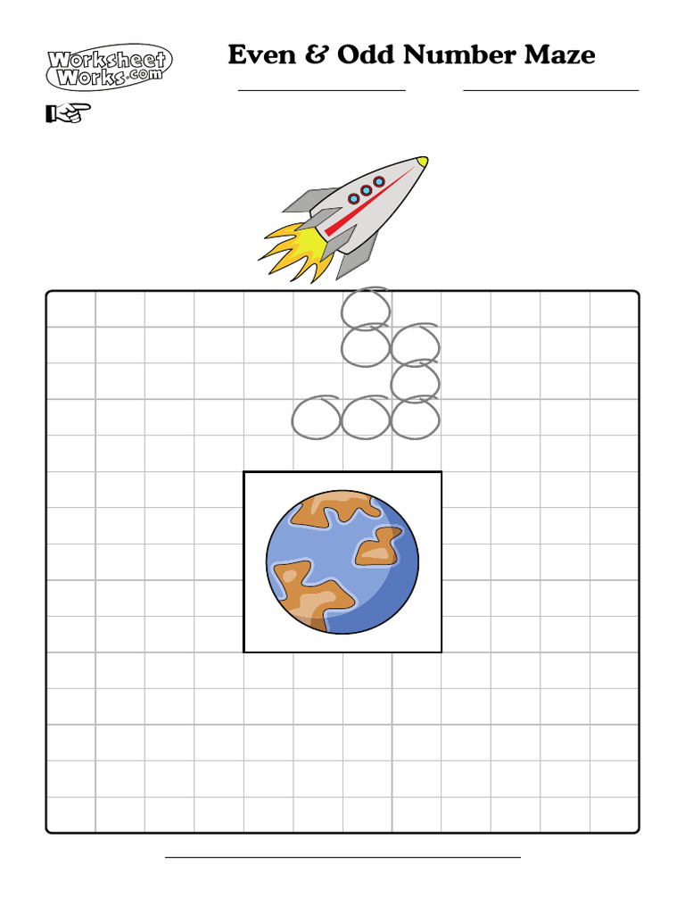 WorksheetWorks Even Odd Number Maze 1 | PDF