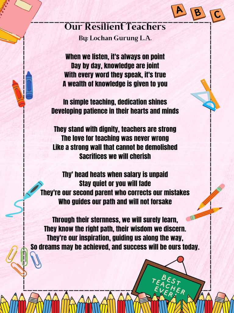 Our Resilient Teacher by Lochan Gurung | PDF