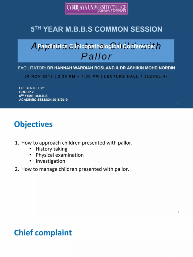 Paediatrics Clinicopathological Conference Approach To A Child With ...