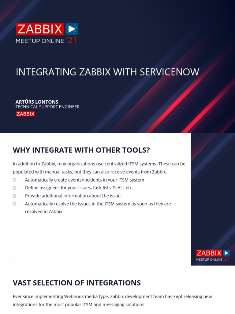 ITSM Integration - Datavisualisation - Zabbix | PDF | It Service Management | Software Development