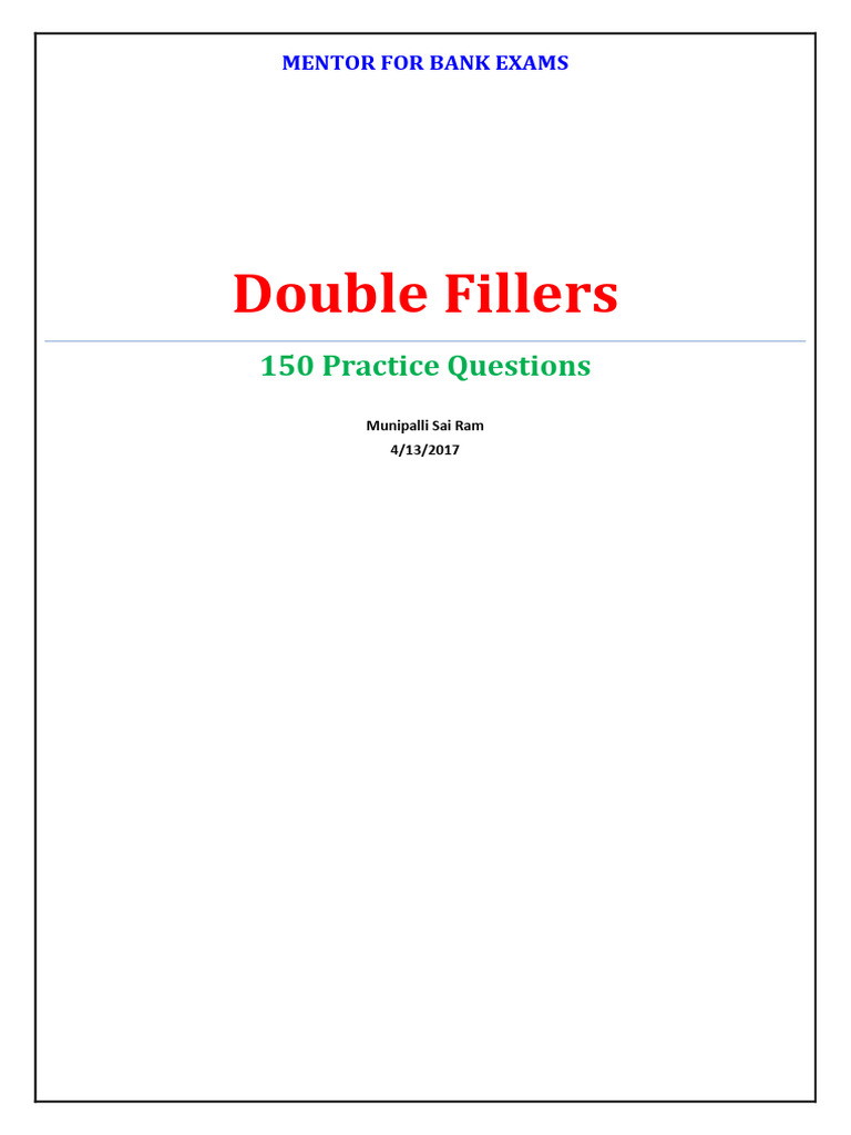 Double Fillers | PDF