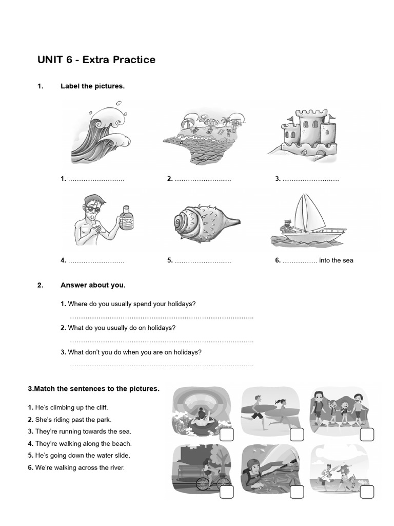 Holiday Activities Practice Worksheet | PDF
