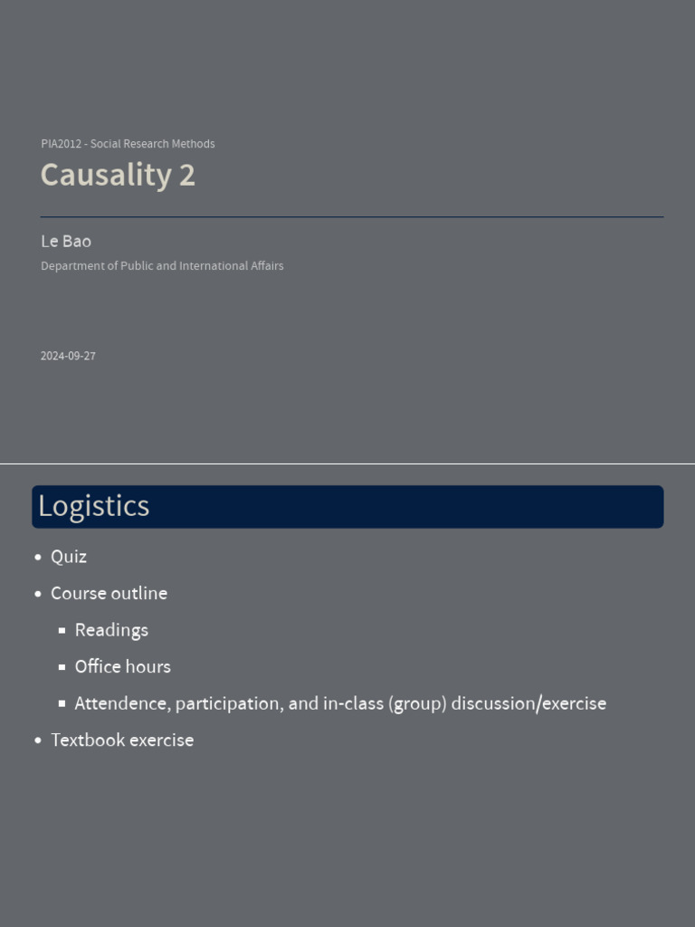 week4-causality2 | PDF | Experiment | Causality