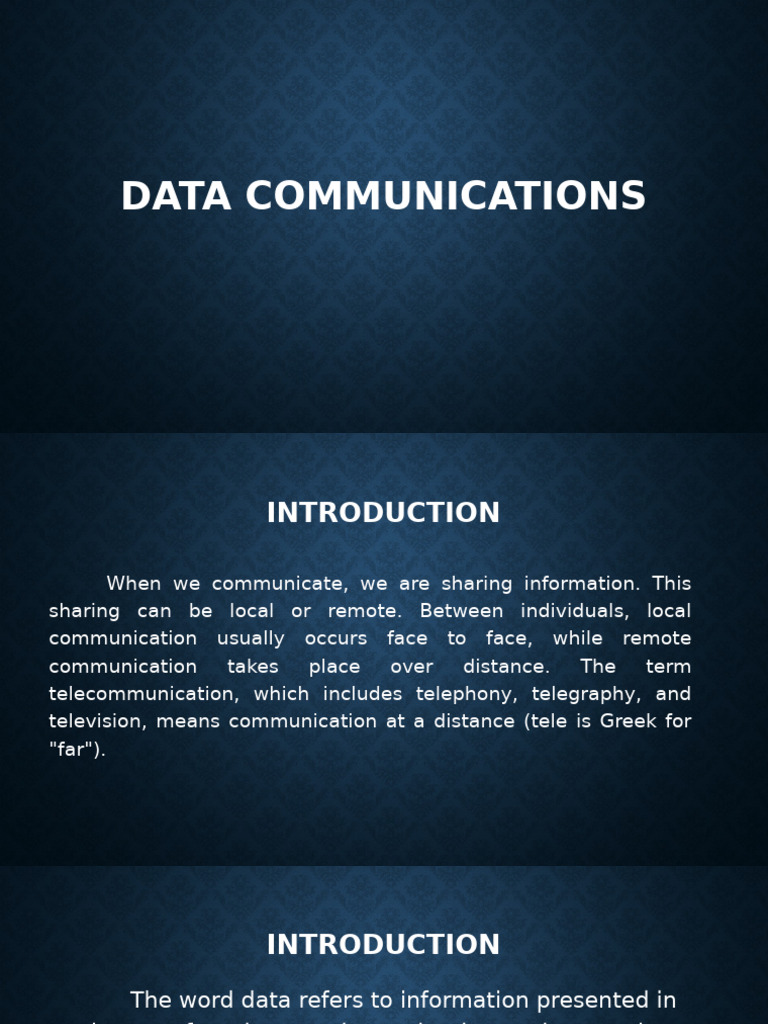 Data Communications | PDF | Duplex (Telecommunications) | Information And Communications Technology