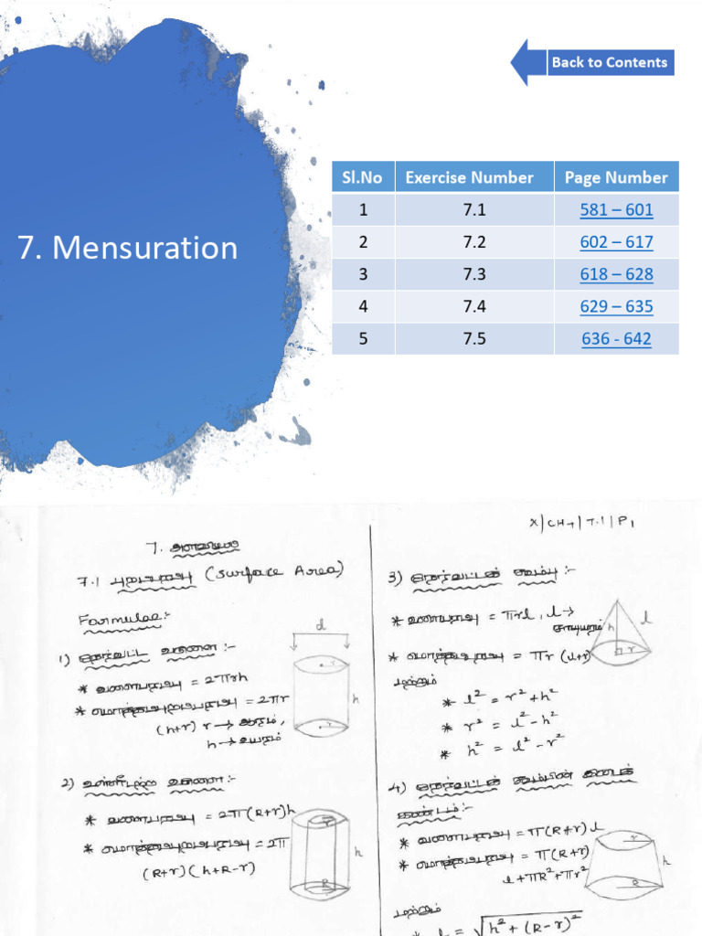 Namma kalvi 10th maths chapter 7 and 8 study material tm 219375 PDF