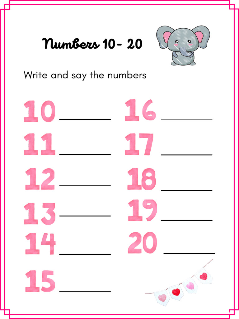 numbers 10-20 | PDF