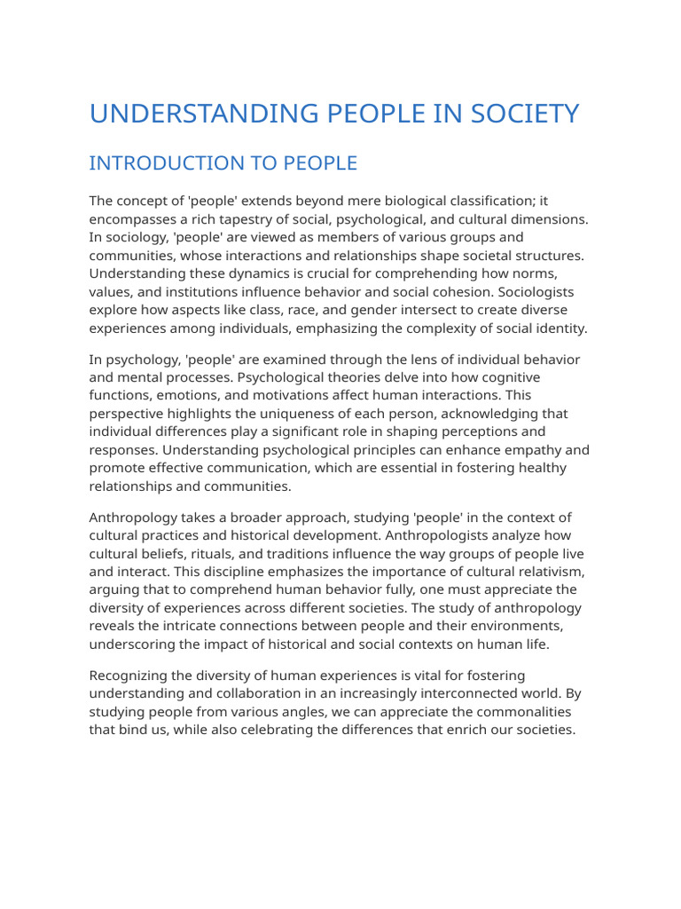 Exploring Human Behavior and Society | PDF | Motivational | Motivation