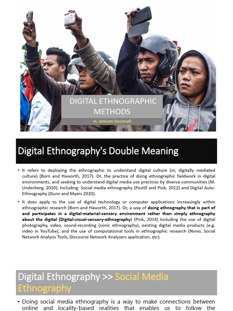 Digital Ethnography Methods UIII 2024 | PDF | Ethnography | Social Media