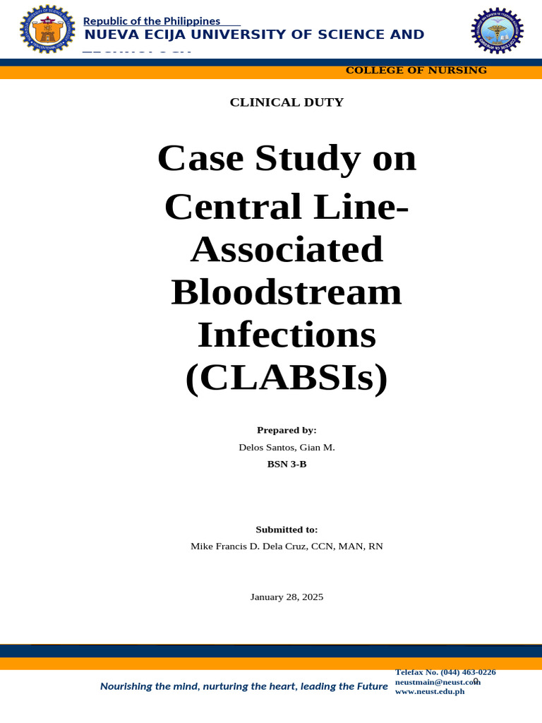 Case Study On CLABSI | PDF | Vein | Nursing