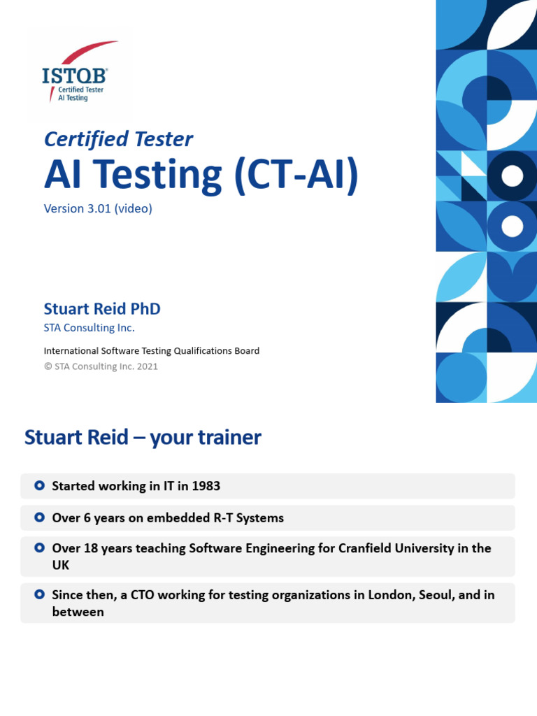 ISTQB AIT Presentation v3 | PDF | Machine Learning | Artificial ...