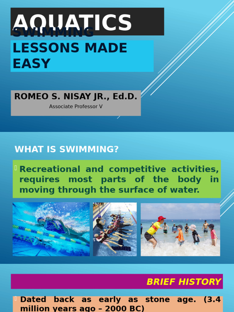 Easy Swimming Lessons Guide | PDF | Swimming (Sport) | Swimming