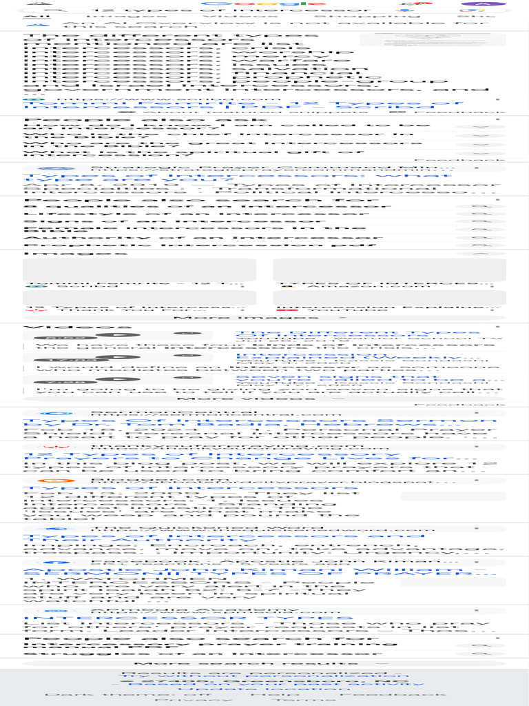 12 Types of Intercessors Explained | PDF | Intercession | Monotheistic ...