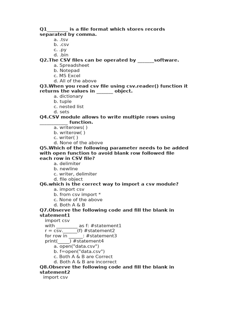 Understanding CSV File Operations | PDF