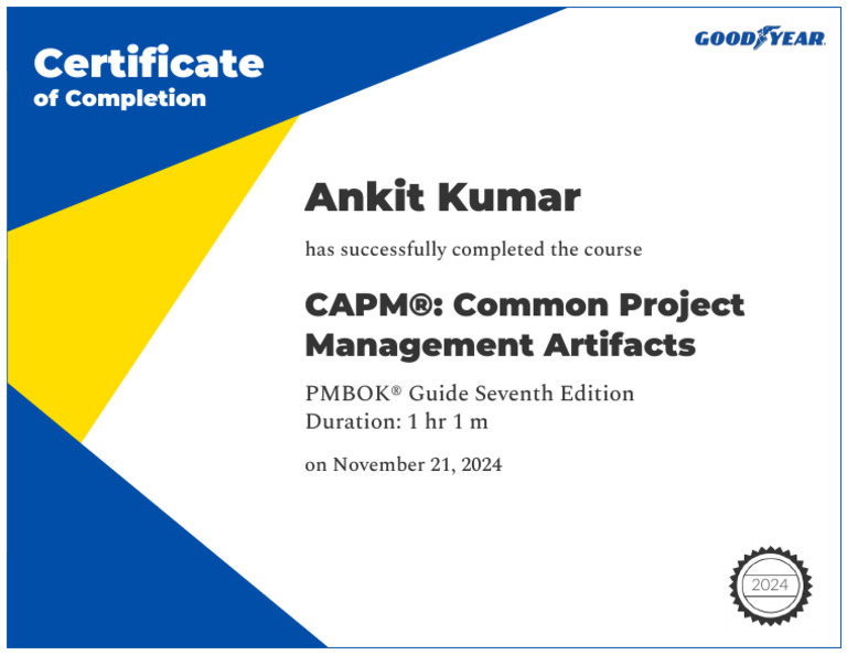 CAPM® - Common Project Management Artifacts | PDF