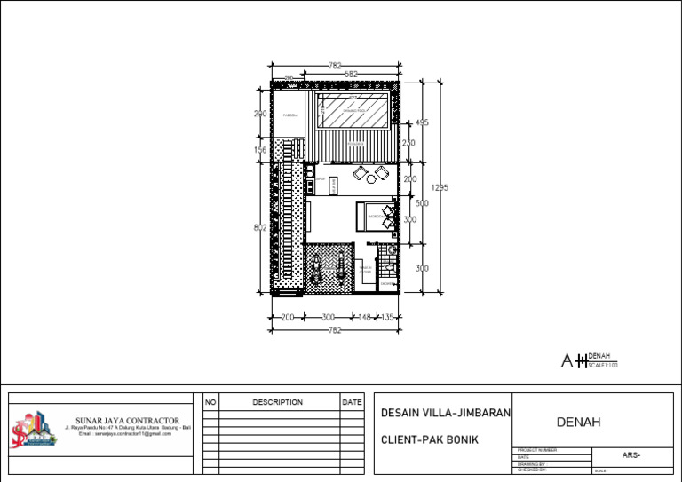 2D DENAH LAYOUT PAK BONIK_JEMBARAN | PDF