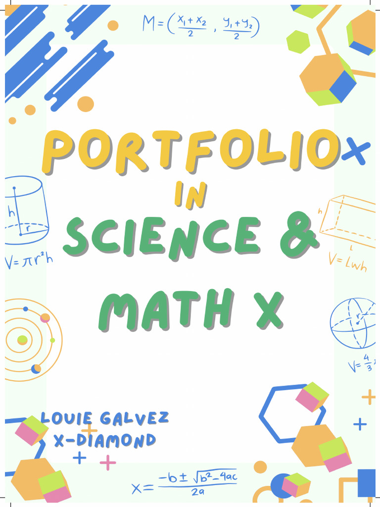 Blue Yellow Geometric Abstract Math Page Border | PDF