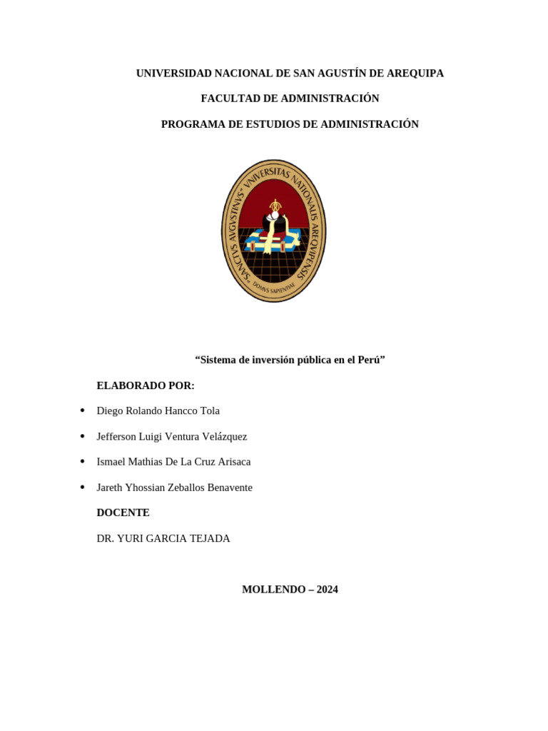Sistema de inversión pública en el Perú Tema 10 | PDF | Desarrollo sostenible | Sustentabilidad