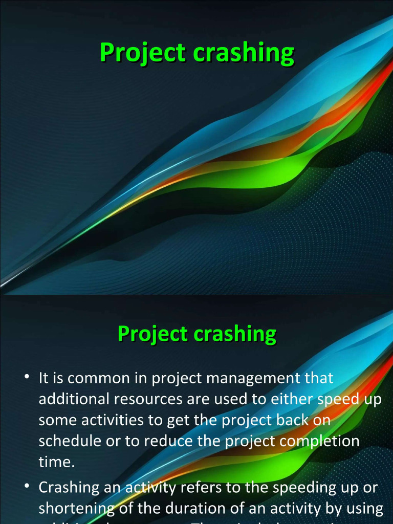 Project Crashing | PDF