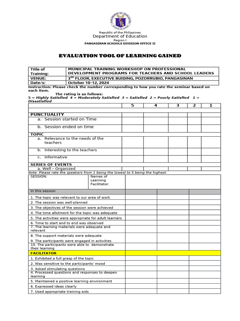 5 - Evaluation Tool | PDF