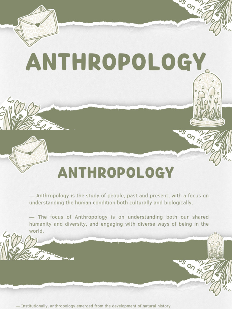 Overview of Anthropology and Its Branches | PDF
