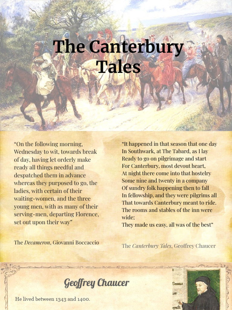 Geoffrey Chancer and The Canterbury Tales - Presentations | PDF | The ...
