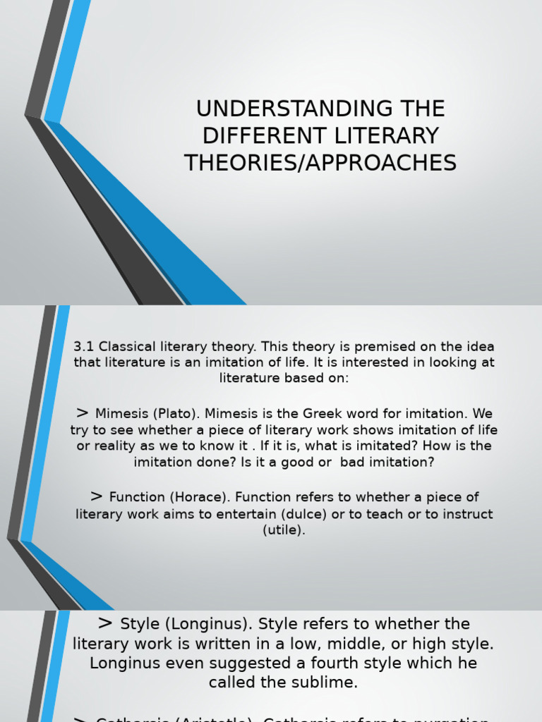 Understanding The Different Literary Theories | PDF