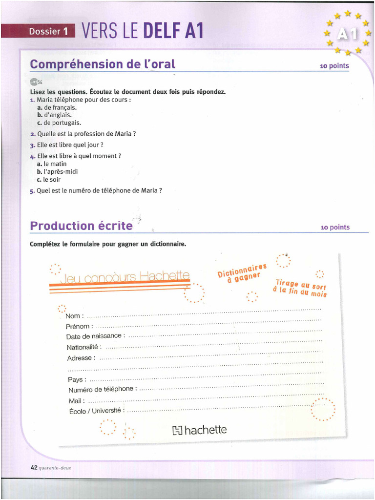 Delf A1 | PDF