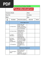 Electrical Panel PDB Inspection Checklist | PDF | Fuse (Electrical ...