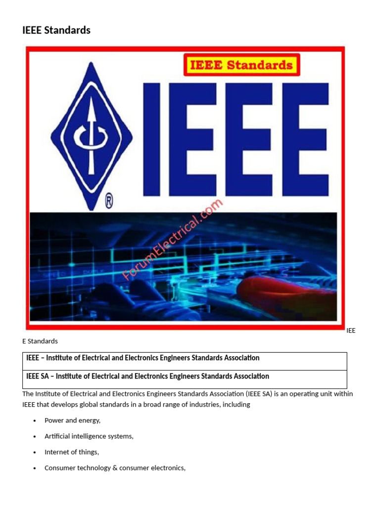 IEEE Standards | PDF | Transformer | Standardization