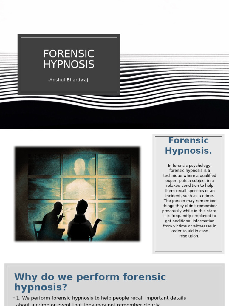 Forensic Hypnosis. | PDF | Hypnosis | Memory